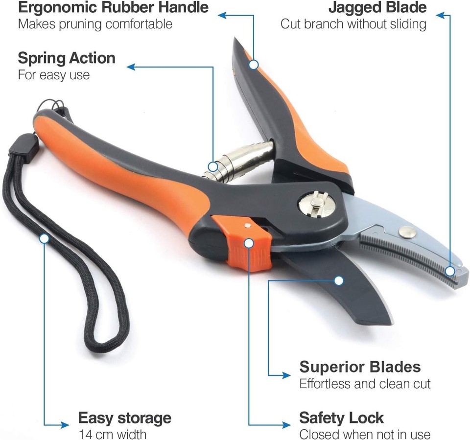 Apthrill 8" Professional Anvil Pruning & Garden Shears, Hand Pruners ...