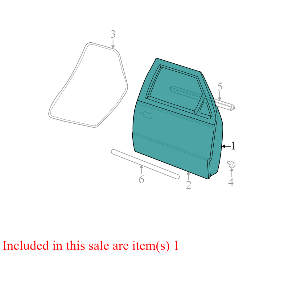 2003-2005 Ford Ranger Front Right Door Shell Used OEM 5L5Z1020124A ...