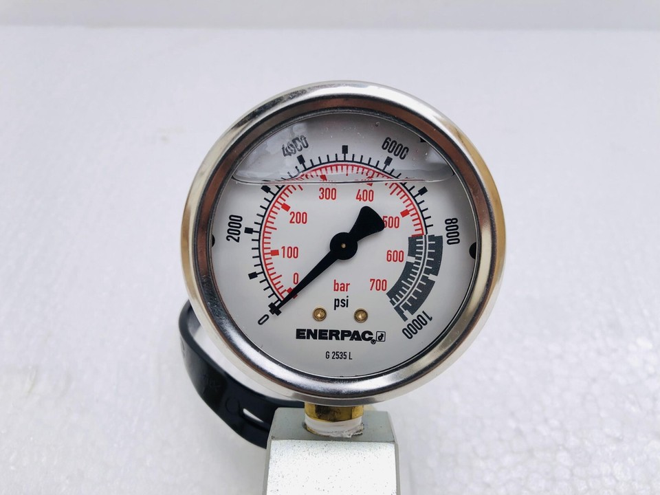 Enerpac GA45GC Gauge Adaptor Assembly 0-10,000 PSI With G 2535L Gauge ...