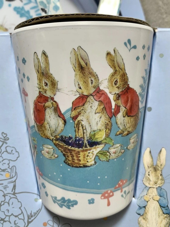 NEW Beatrix Potter PETER RABBIT Kids Multicolor 5pc Melamine Dinner Set ...