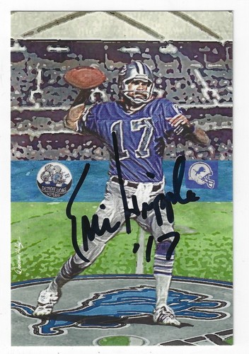 Autographed ERIC HIPPLE Detroit Lions Custom 4x6 Art card w/COA | eBay