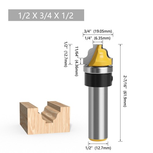 Faux Panel Roman Ogee Groove Router Bit Groove Cutter 1/2 12mm Shank | eBay