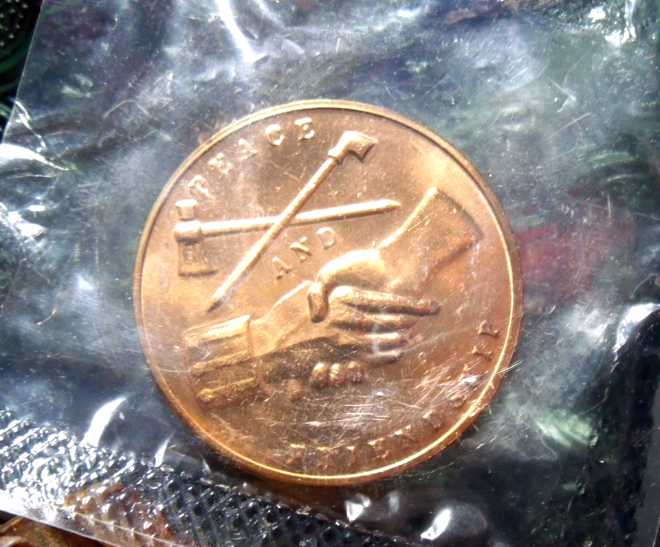 JAMES MADISON PEACE AND FRIENSHIP UNCURCULATED MEDAL IN WRAPPER | eBay