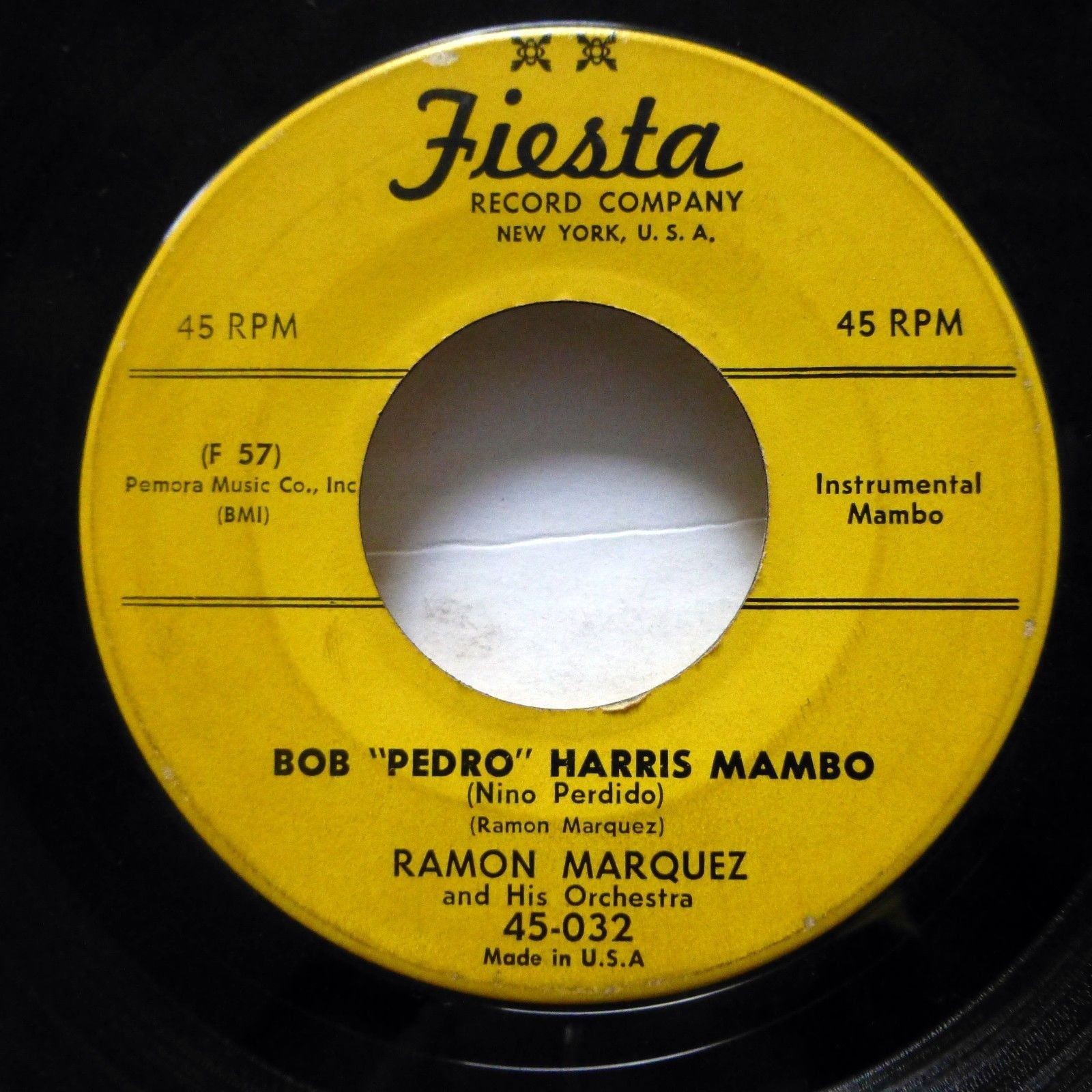 RAMON MARQUEZ 45 A Little Bit of Mambo /Bob Pedro Harris mambo FIESTA ...