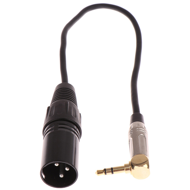 Stereo 3.5mm Male to 3Pin Canon Male Plug Cable Audio Cord Adapter 30CM ...
