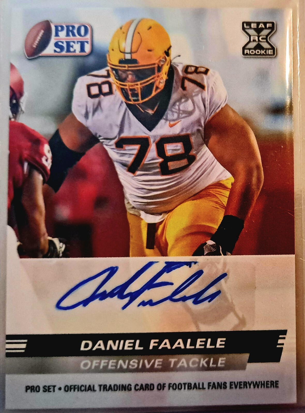 2022 Leaf Pro Set Daniel Faalele XRC Rookie Auto RC #PSA-DF1 Baltimore ...