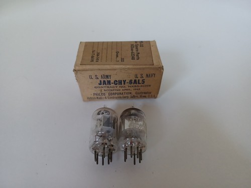 2x 6AL5 NOS vacuum tube USN Hytron dual diode | eBay