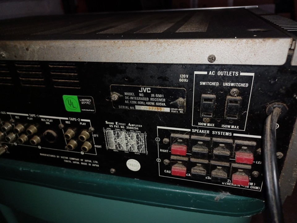 Vintage JVC JR-S501 Stereo Receiver with SEA Graphic Equalizer 120 WPC ...