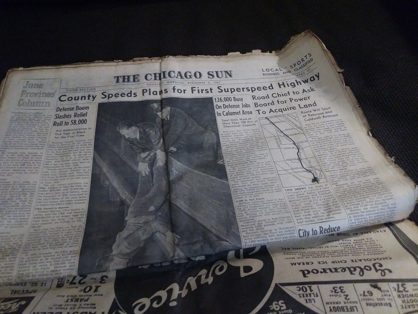 December 4 1941 Chicago Sun Newspaper WWII First Issue Revolt in Serbia ...