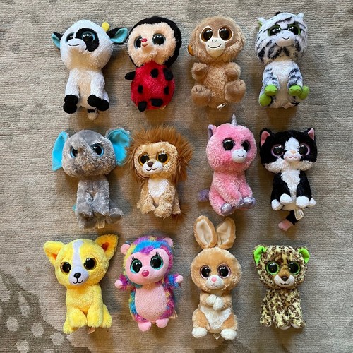 Ty Beanie Boos Lot | 12 Rare Plush - Carrots, Daisy, Dandelion etc ...