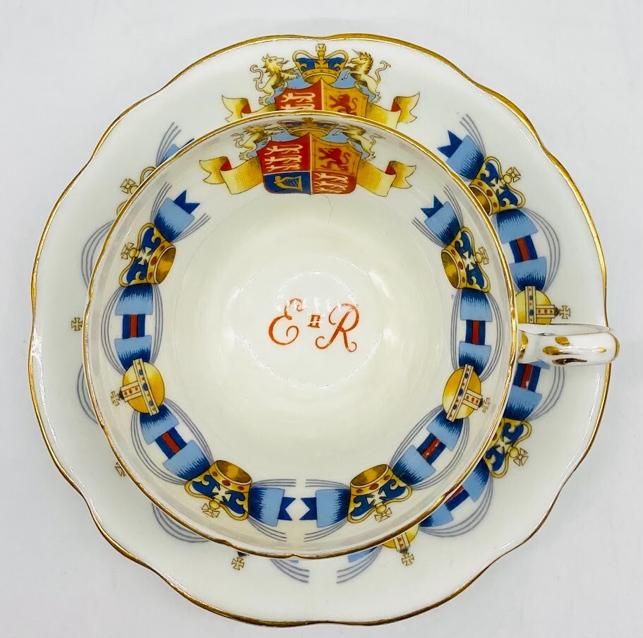 Foley Bone China "Coronation" Queen Elizabeth II Tea Cup & Saucer June ...