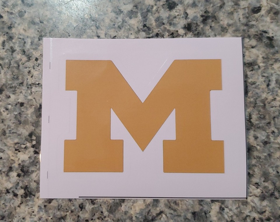 Michigan Wolverines Block M Vintage Style Logo Sticker Decal. 3"x2.5 ...