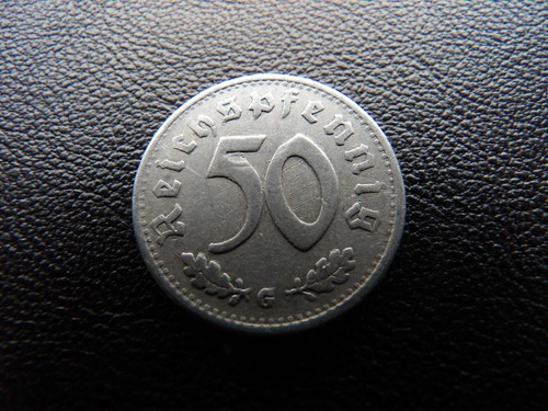 50 penning 1940 G Coin Rare Old WWII Antique Germany 3 Reich SS Nazi ...