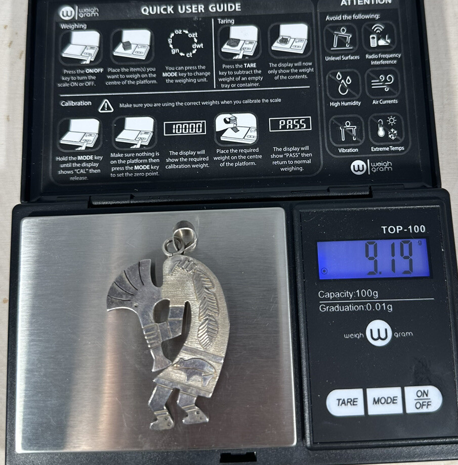 Vintage Randall Begay Kokopelli Pendant 925 Sterling … - Gem