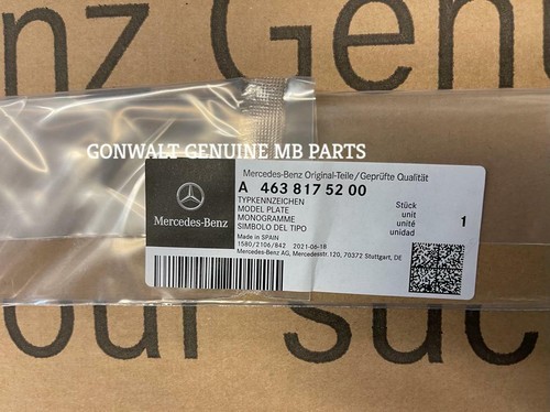 Genuine Mercedes Benz G Class AMG G63 Black Emblem Decal Badge OE ...