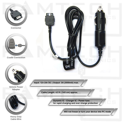 12V Car Power Charger Cable For Auto Friction Mount Kit Garmin GPSMAP ...