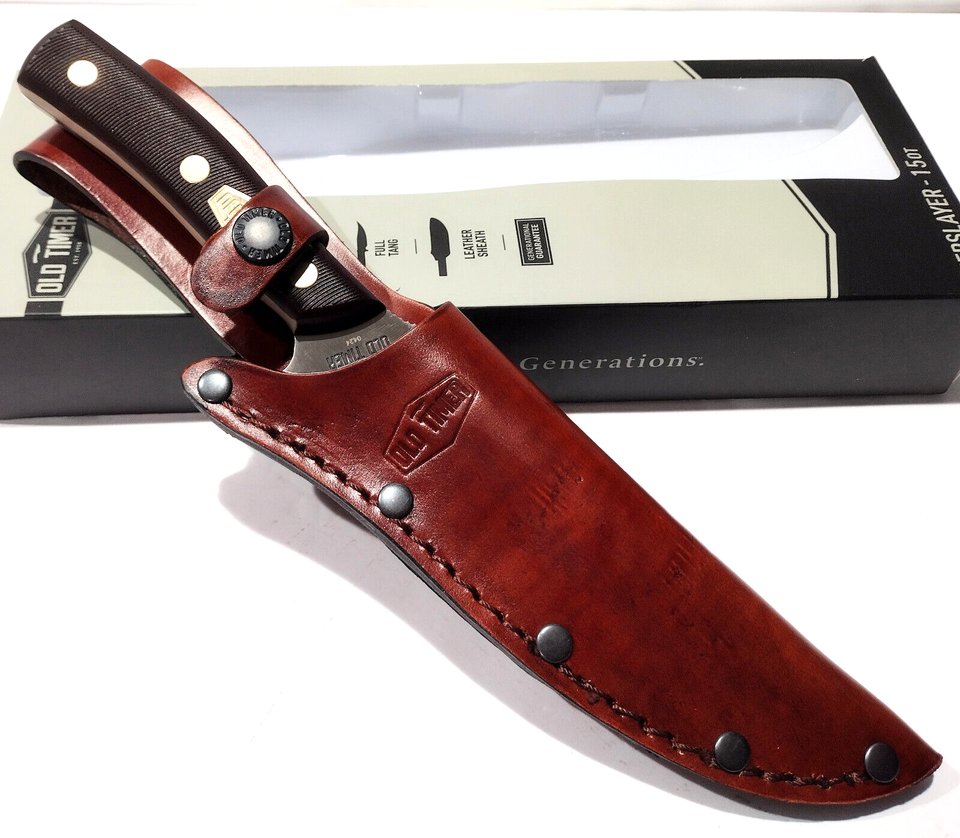 Schrade Old Timer DeerSlayer Sharpfinger Hunting Skinning Knife-Sheath ...