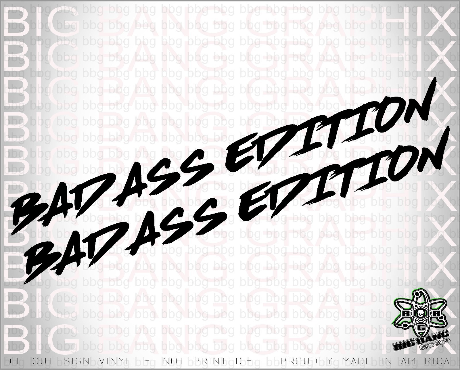 Bad Ass Edition Vinyl Letters Decal Sticker Die Cut Body Window ...