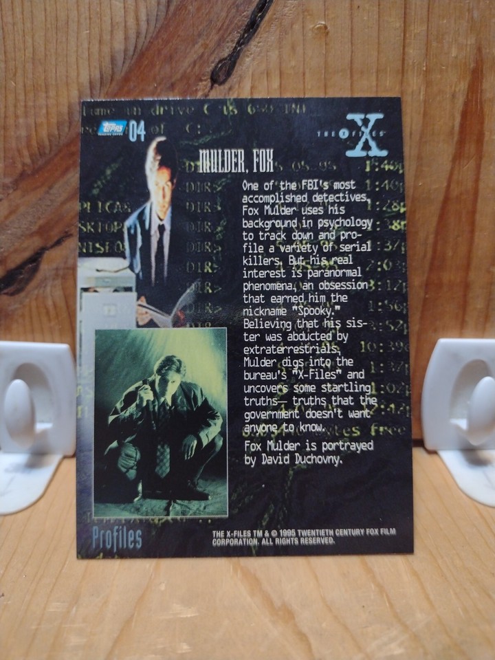 1995 Topps The X-Files CARD: #04. Profiles. MULDER. FA1 | eBay