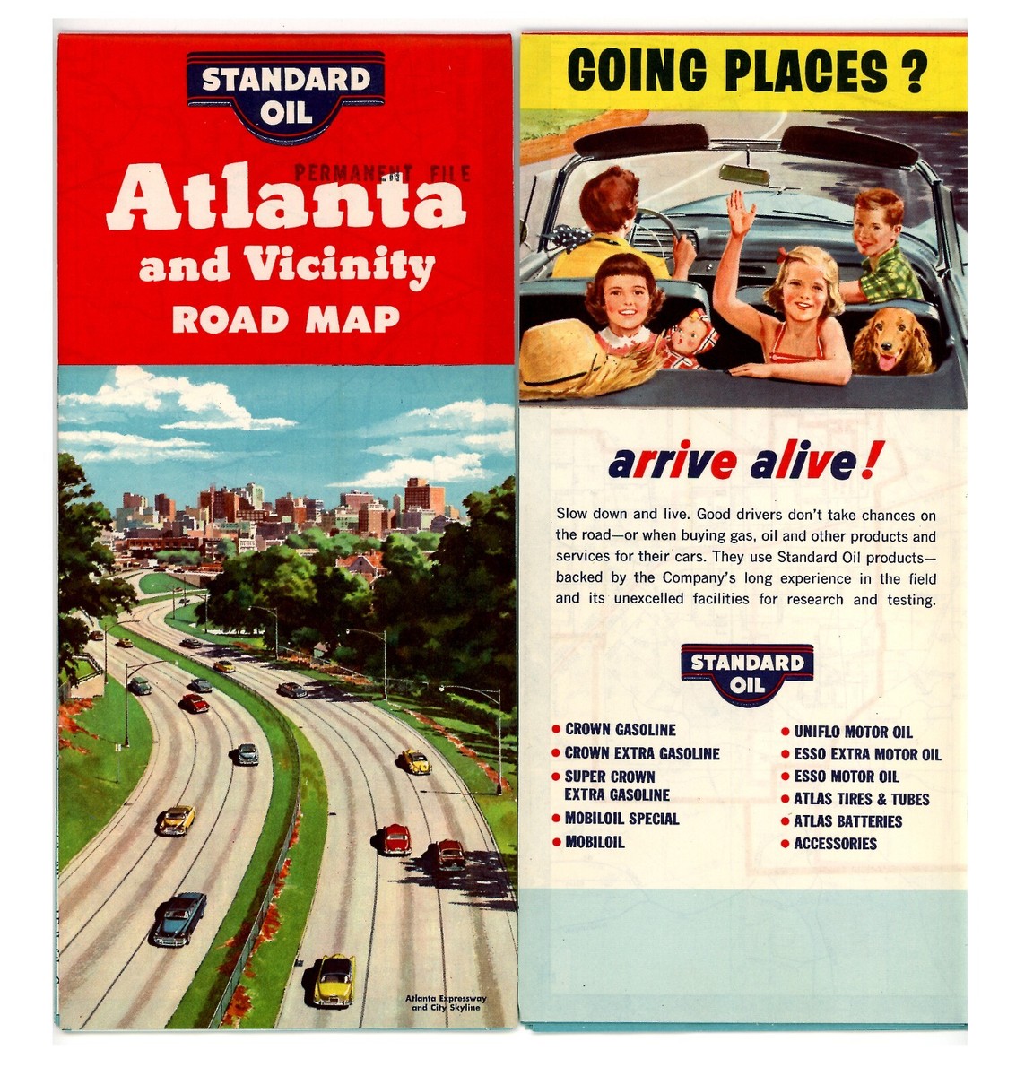 Atlanta Georgia Highway Map Historic Map : National Atlas 1956 Shell