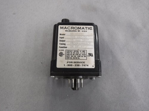 MACROMATIC SS-60222 TIME DELAY RELAY PROGRAMMABLE 120VAC 10A TIME ...