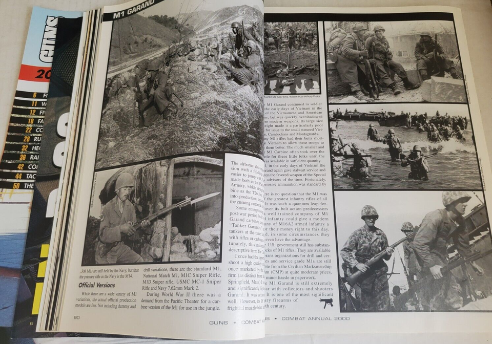 Lot of 4 Vtg Magazines GUNS Combat 2000 + Mar 2000 + AMMO + Weapons LE ...
