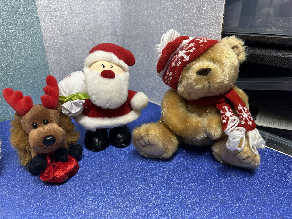 Lot Of 12 Christmas Assorted Stuffed Plush Animals Doll Gingerbread | eBay