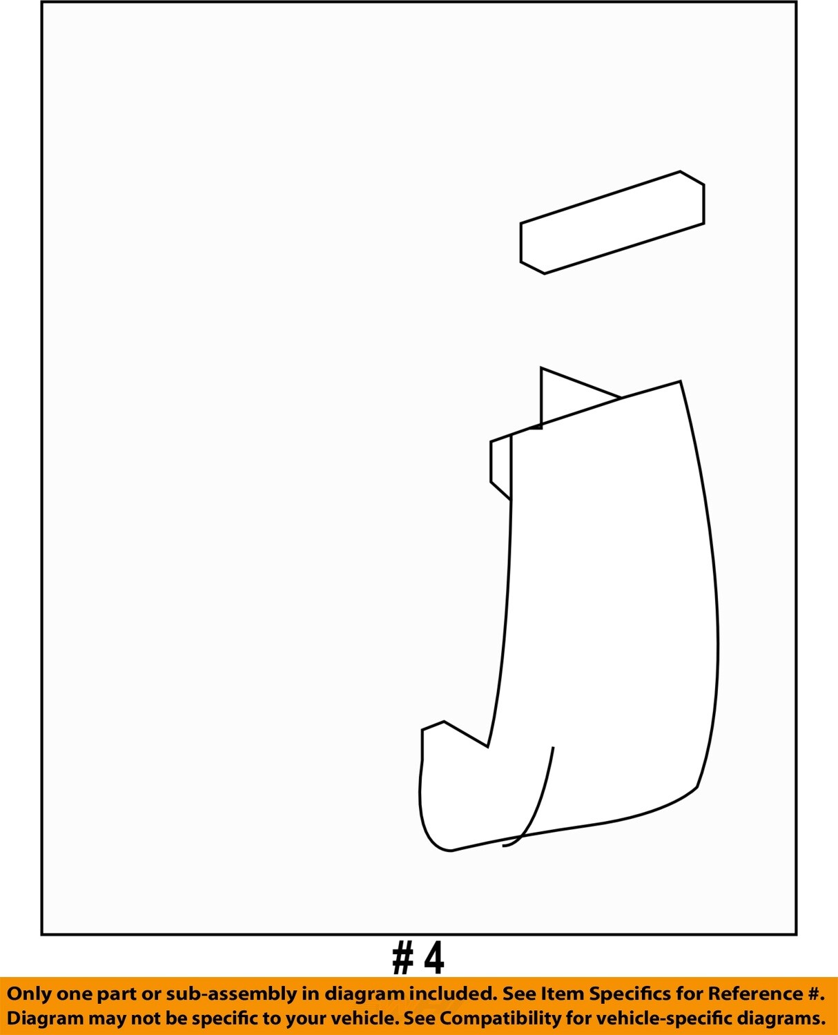 2014-2019 Toyota Right Front Fender Lower Molding Assembly 75601-0E100 ...