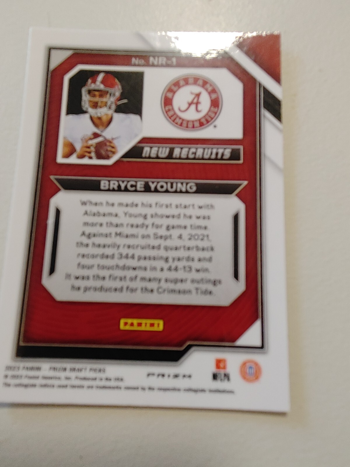 Bryce Young New Recruits GOLD ICE Prizm Rookie Card RC 2023 Prizm Draft ...