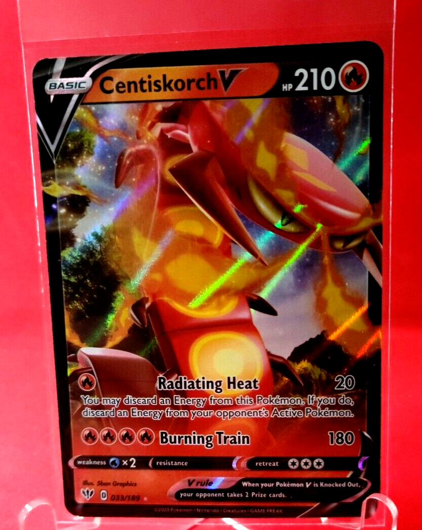 Centiskorch V HP210 2020 Collectible Pokemon Card No. 033/189 | eBay