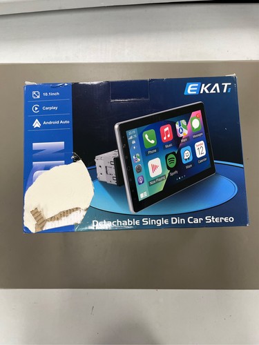 EKAT 10 inch Detachable Single Din Car Stereo with Apple CarPlay and ...