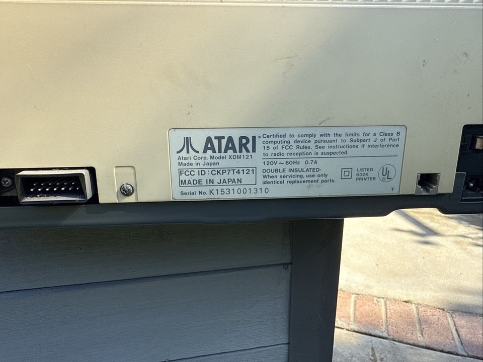 PARTS ONLY Atari XDM121 Daisy Wheel Printer - UNTESTED, Sold As-is ...