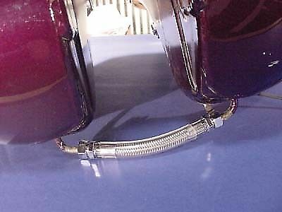 Braided Steel Cross Over Fuel Line Harley Davidson 1986-1999 FLST FXST ...