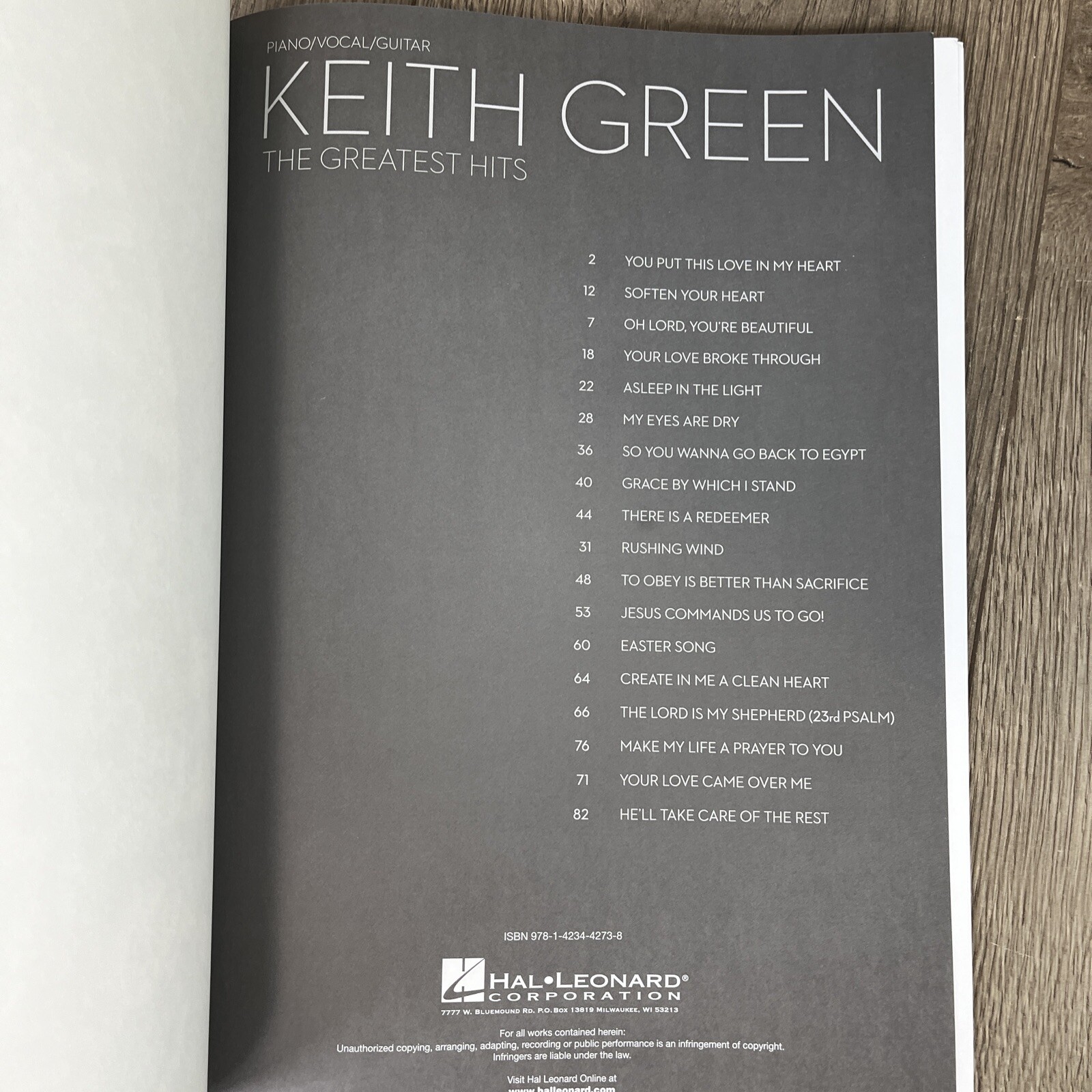 Keith Green Greatest Hits Sheet Music Piano Vocal Guitar Songbook Hal ...