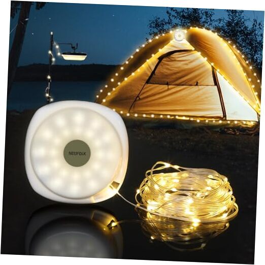 Camping Lights String (32.8FT) Camping Lantern, 2 in 1 Outdoor String ...