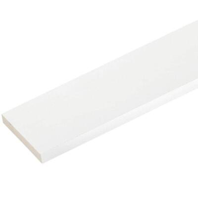 Veranda PVC Trim 3/4"x5-1/2"x8' Reversible Durable Vinyl White (6 ...