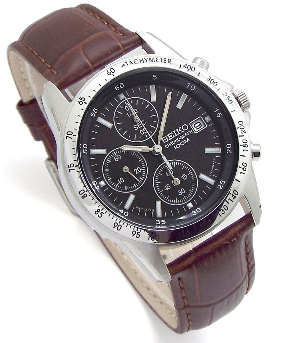 Seiko Chronograph Watch Genuine Leather Belt Set Domestic Seiko Chronograph Watch Genuine Leather Belt Set Domestic
