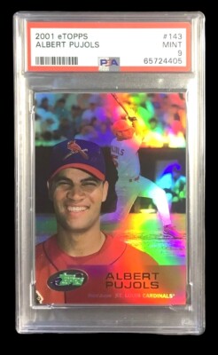 2001 topps chrome #143 albert pujols rc; e-topps rookie refractor PSA 9 | eBay