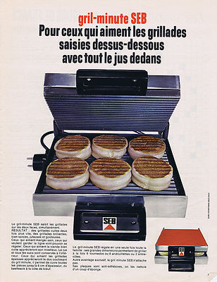 PUBLICITE ADVERTISING 064 1971 SEB Gril-minute ceux qui aiment les ...