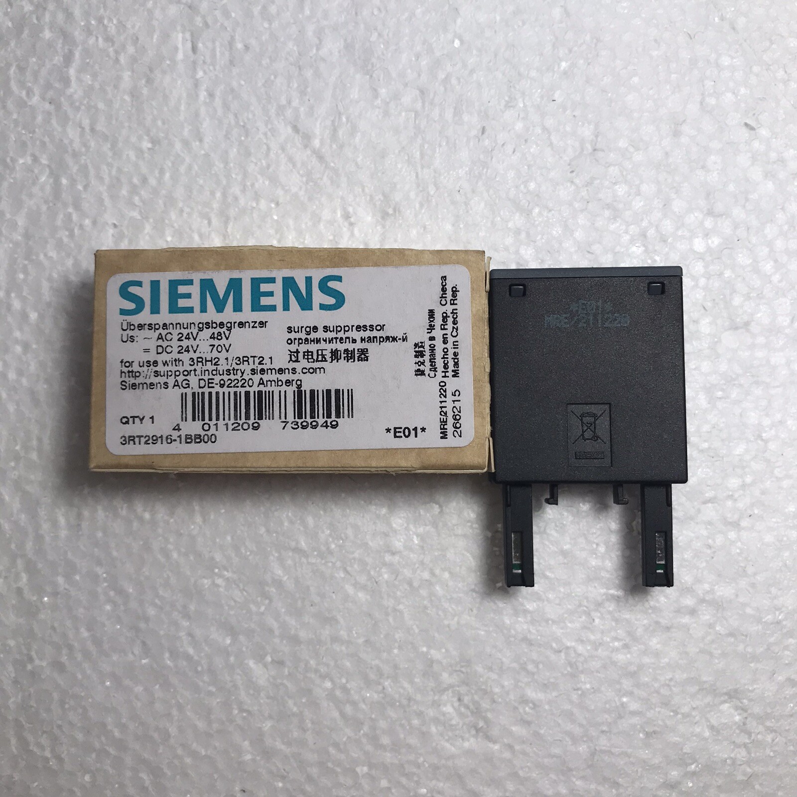 Siemens 3rt2916-1bb00 Overvoltage Limiters Varistor 3rt2 916-1bb00 for ...