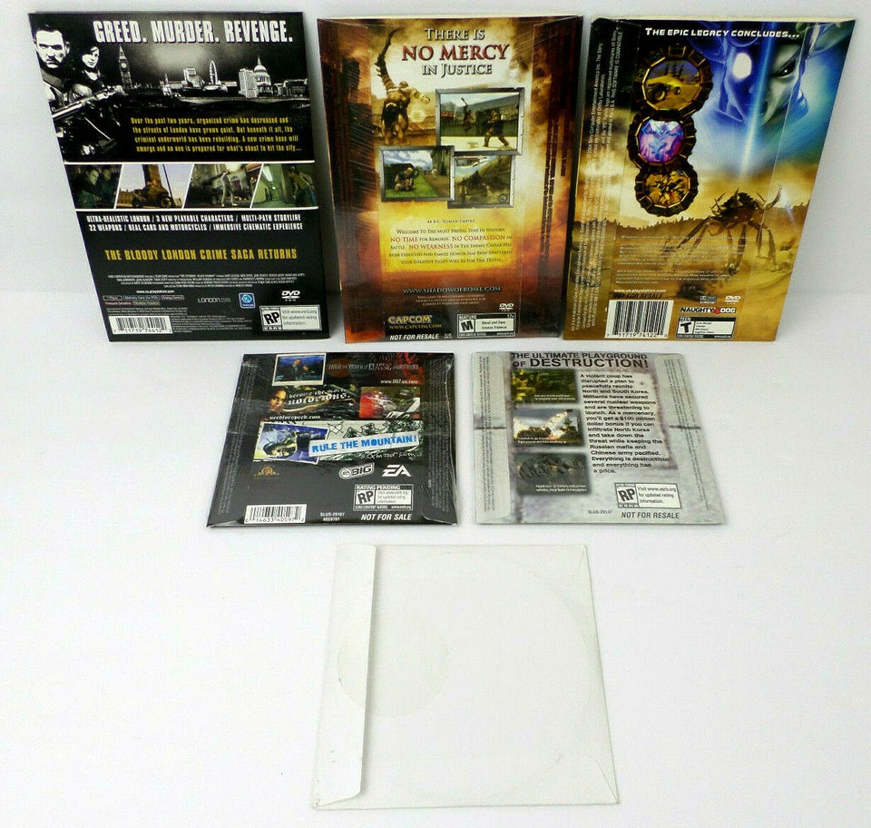 6 PlayStation 2 (PS2) Demo Discs: Mercenaries ; Jak 3 ; Getaway ...