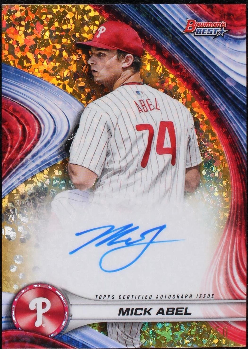 2024 Bowman's Best - Best of 2024 Autographs Mick Abel #B24-MA Gold ...