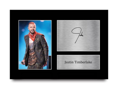 Justin Timberlake Signed Pre Printed Autograph A4 Photo Gift For N-Sync ...