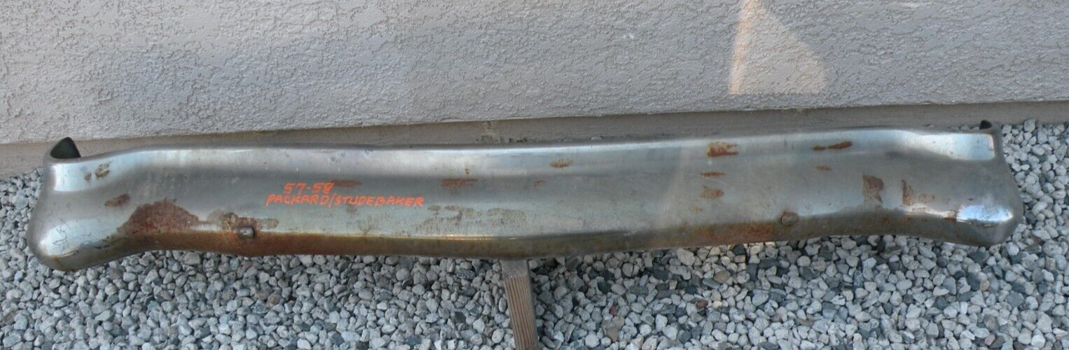 X STUDEBAKER PACKARD NEW TRIPLE PLATED CHROME REAR BACK BUMPER 1957 ...