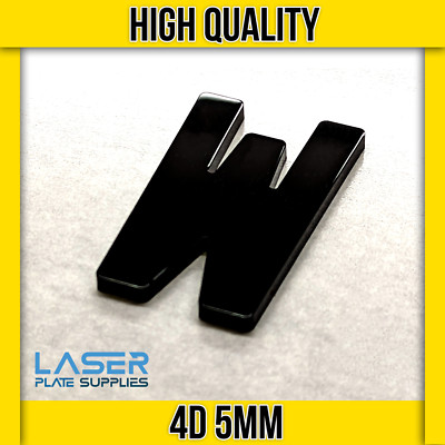 4D / 3D LASER CUT 5MM Number Plate Letters/Characters-Self Adhesive ...