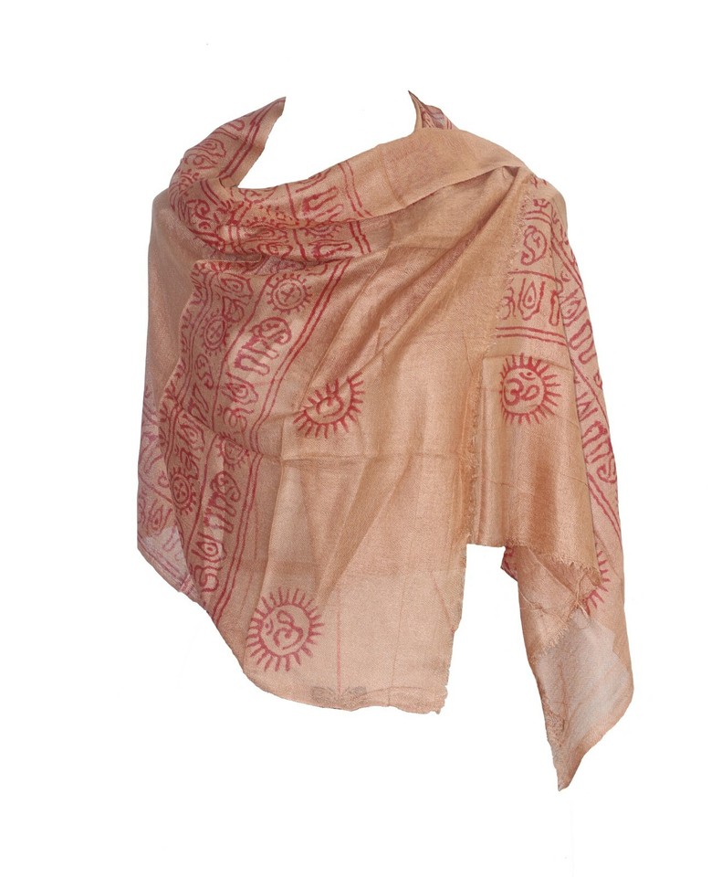 Om Yoga Meditation Hare Rama Ram Hare Krishna Scarf Handmade Fair Trade ...