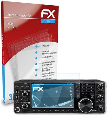 atFoliX 3x Screen Protection Film for Icom IC-7610 Screen Protector ...