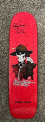 Powell Peralta Kevin Harris Mountie Skateboard Deck - SIGNED - HOT PINK ...
