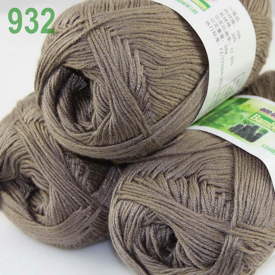 Sale New 6 Ballsx50g Super Soft Bamboo Cotton Baby Hand Knitting ...