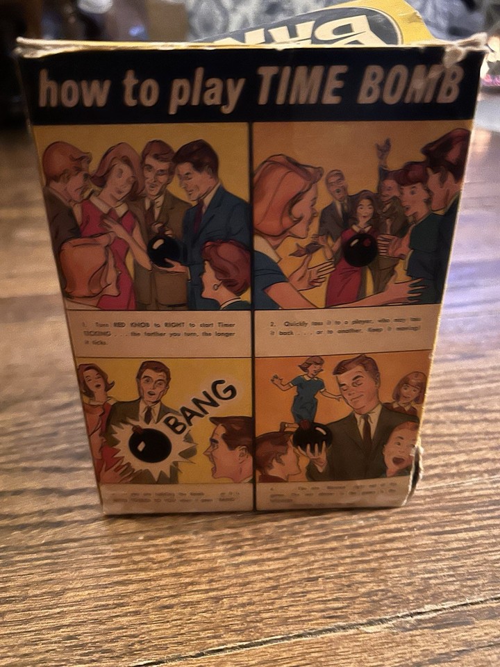 Milton Bradley Time Bomb 1964 Vintage Skill & Action Strategy Board ...